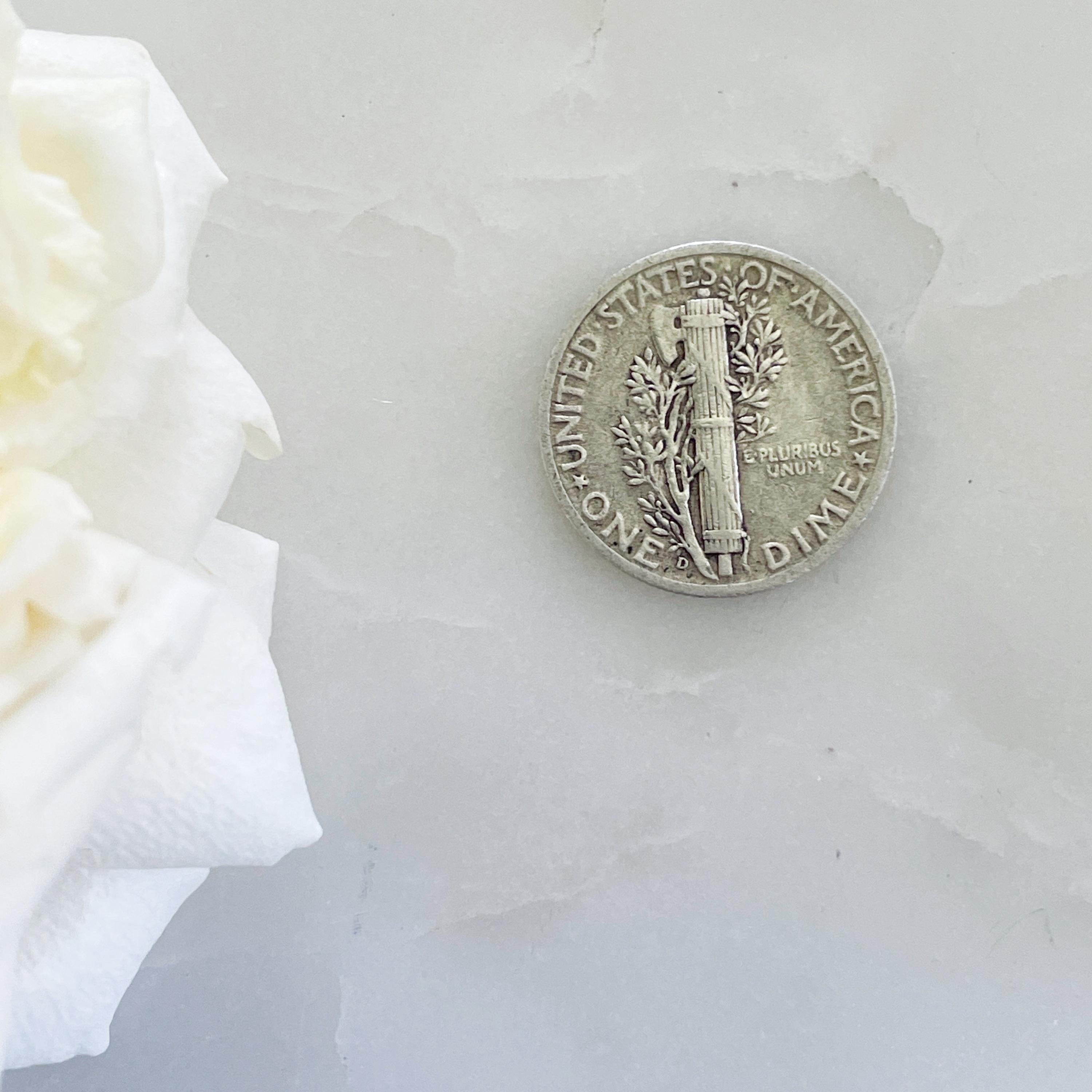 Ultra Rare 1945 Mercury Dime, 10 Cent, With Rare Doubling Error, Double ...