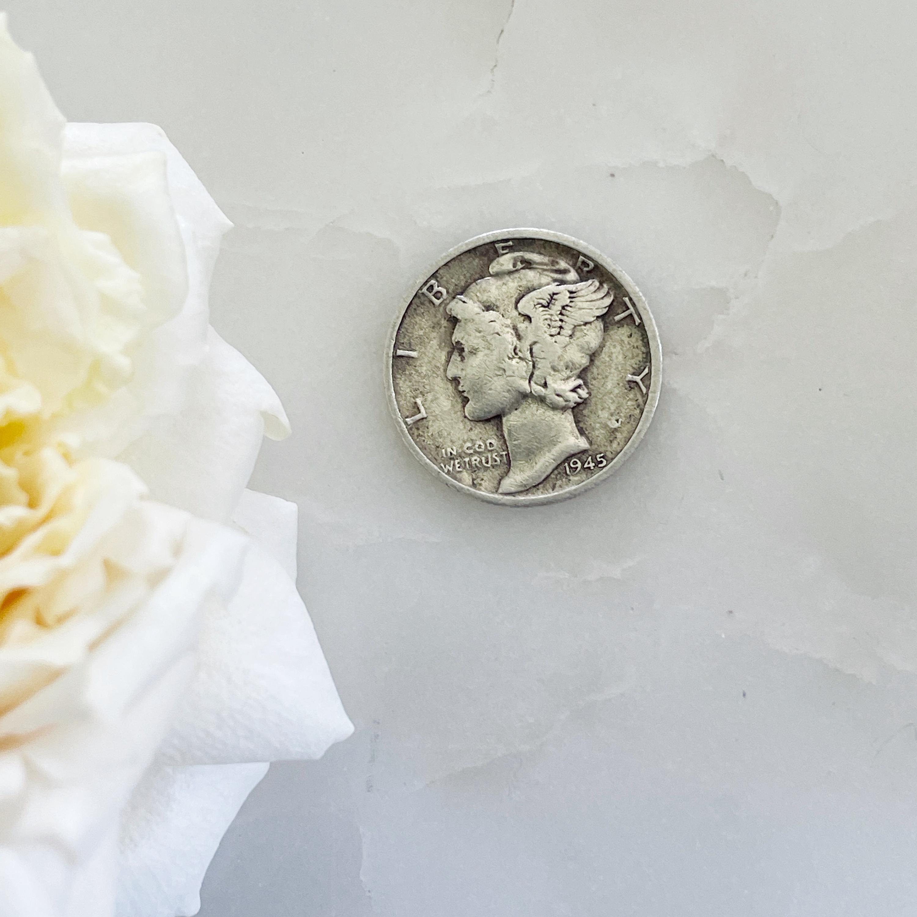 Ultra Rare 1945 Mercury Dime, 10 Cent, With Rare Doubling Error, Double ...