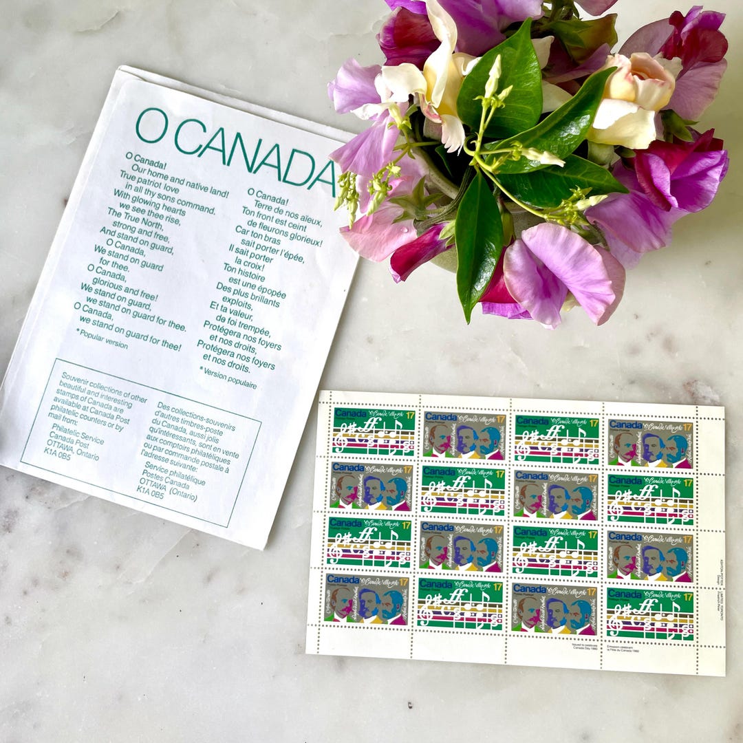 O Canada National Anthem Centenary, 16 Commemorative Stamps 1980 ...