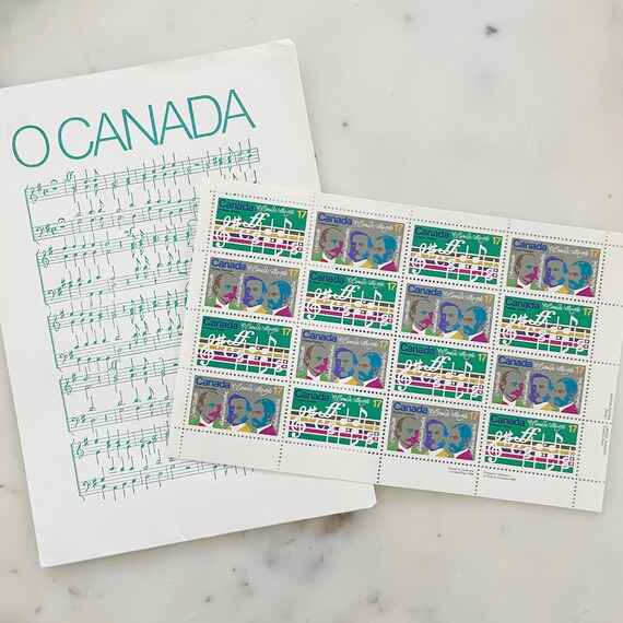 O Canada National Anthem Centenary 16 Commemorative Stamps - Etsy