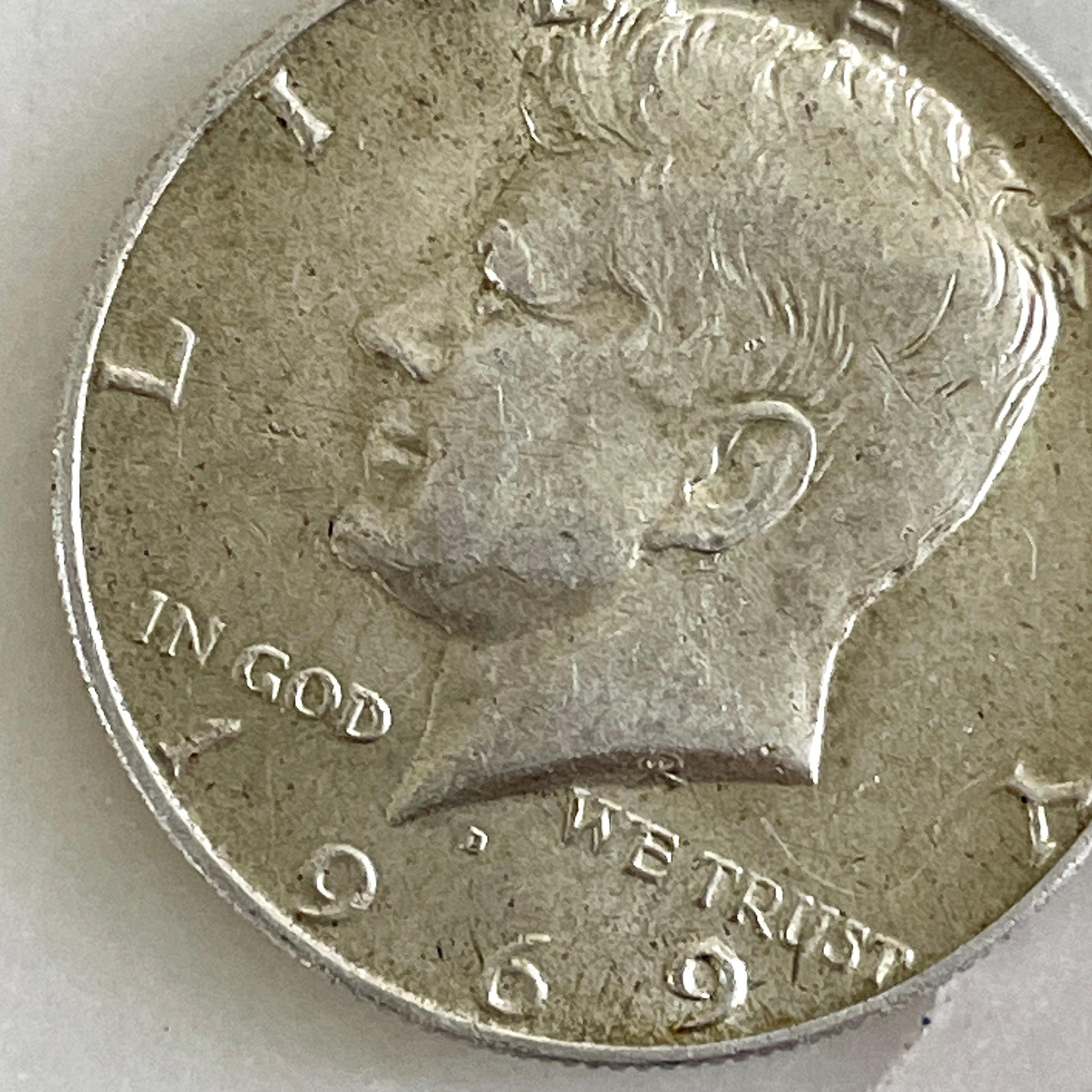 Rare John F. Kennedy Half-dollar, 1969 D Kennedy Silver Half Dollar ...