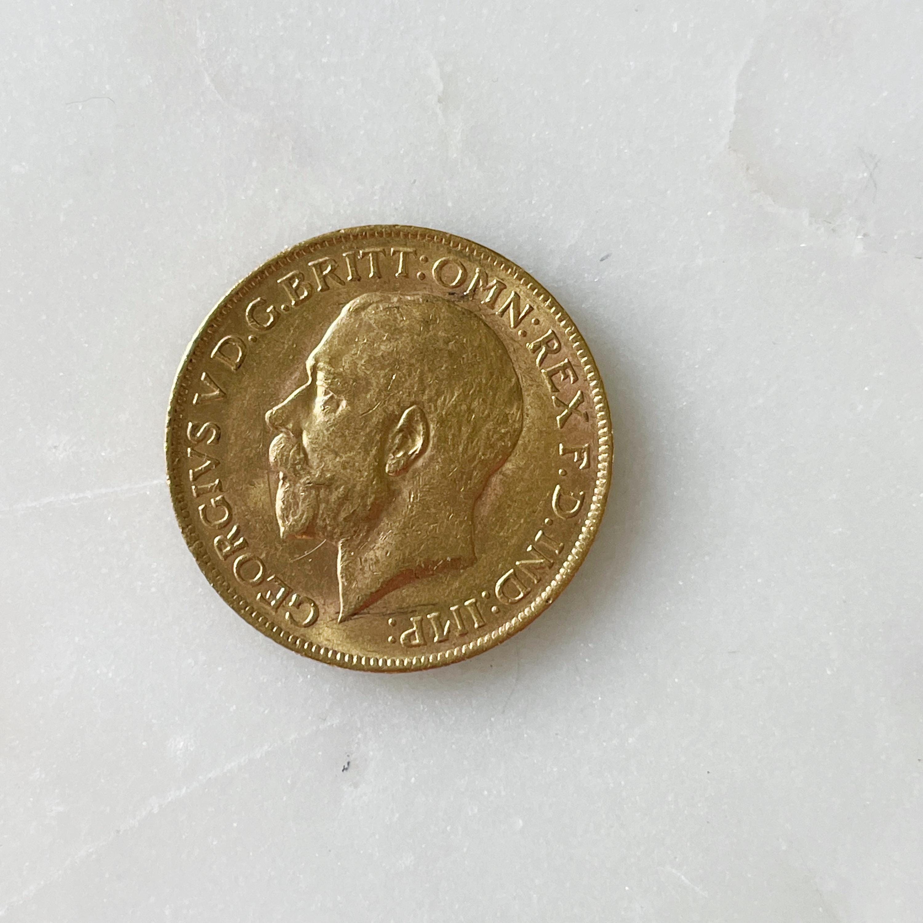 1926 Gold Coin, Sovereign George V, King George V, St George Dragon ...