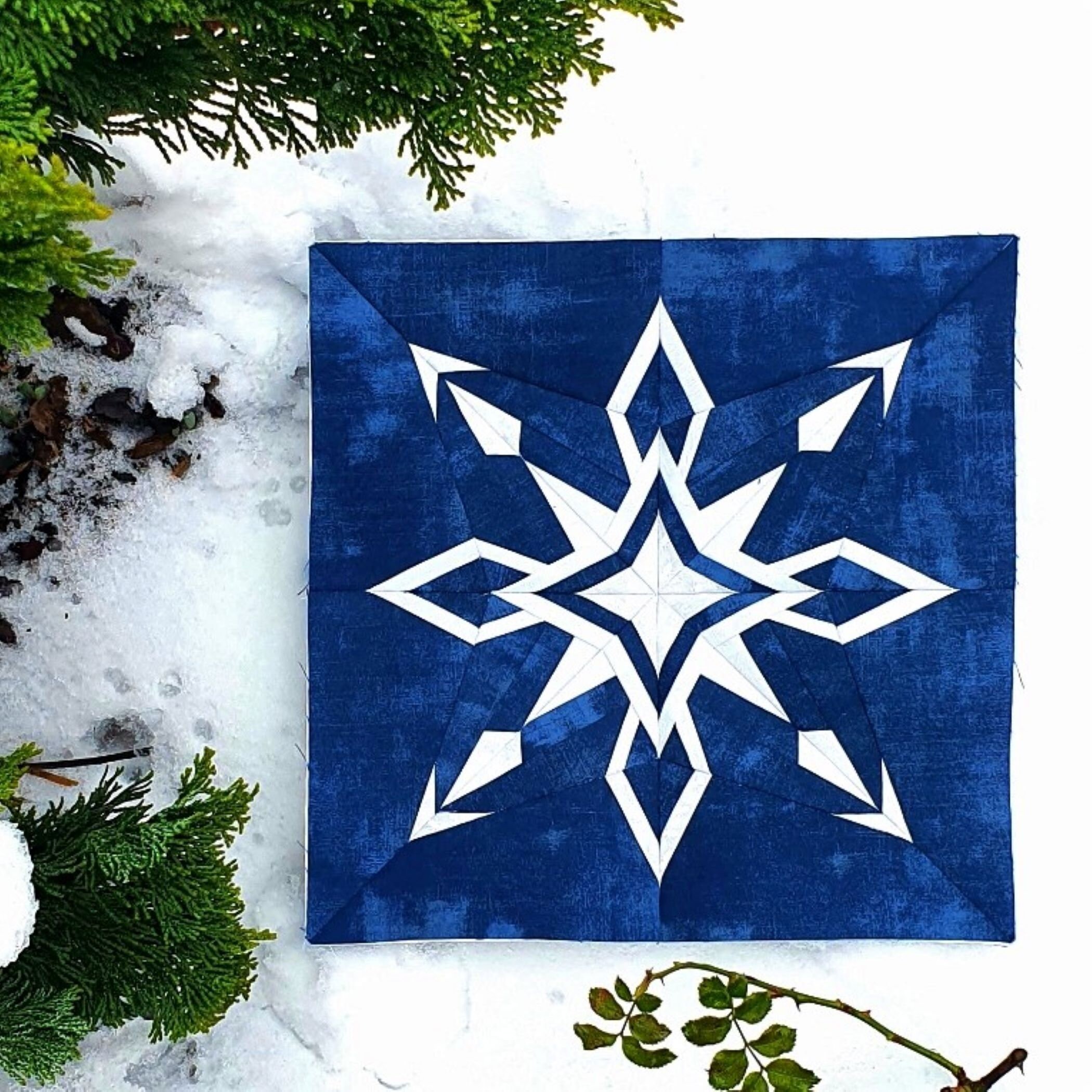 Snowflake "december" Foundation Paper Piecing Pattern - Sewing on Paper ...