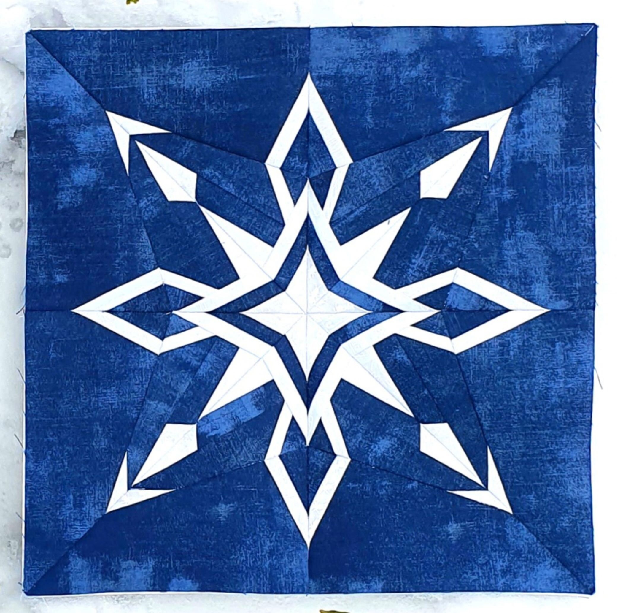 Snowflake "december" Foundation Paper Piecing Pattern - Sewing on Paper ...