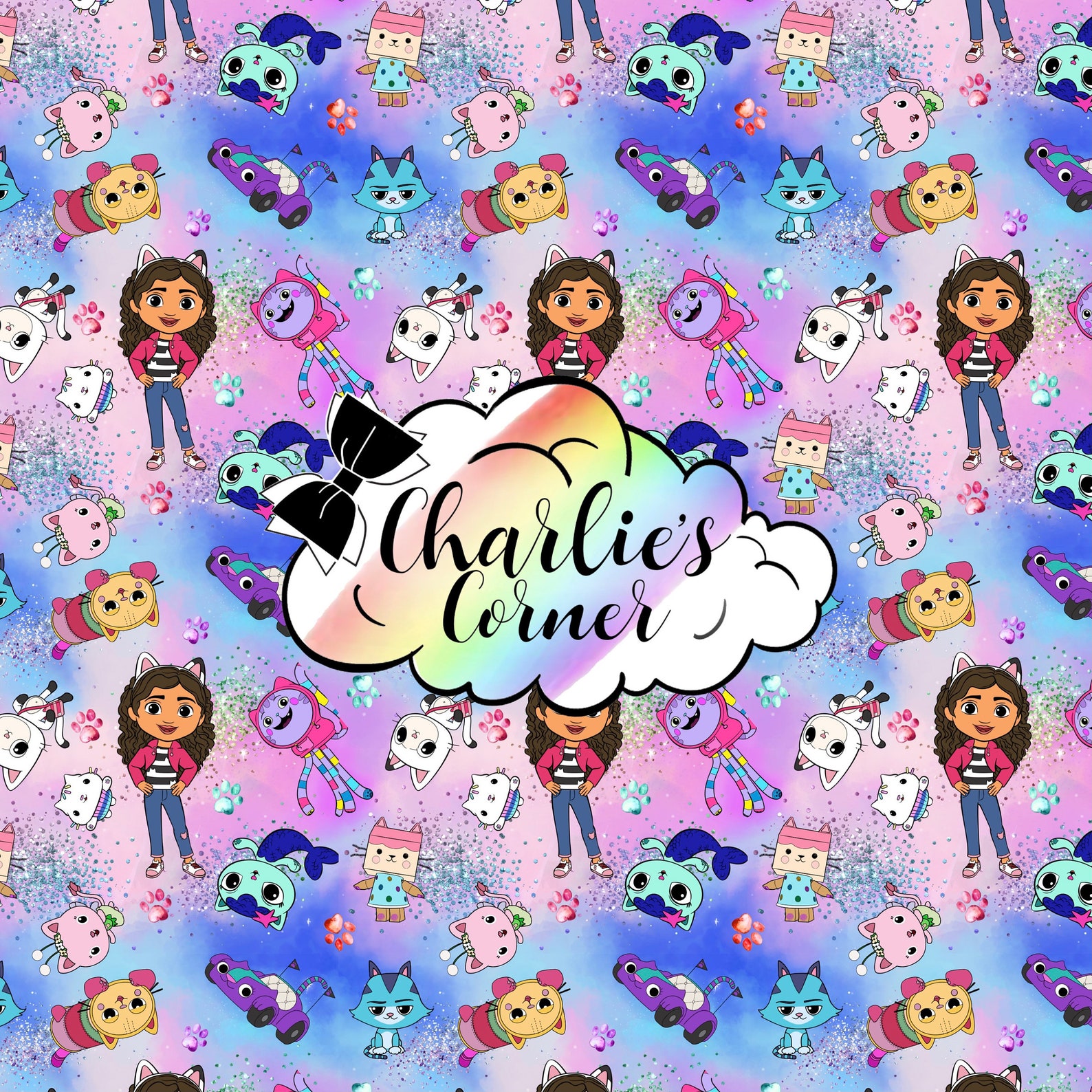 Dollhouse Seamless File *TOSSED*, Cats Playhouse, Digital Paper, File ...