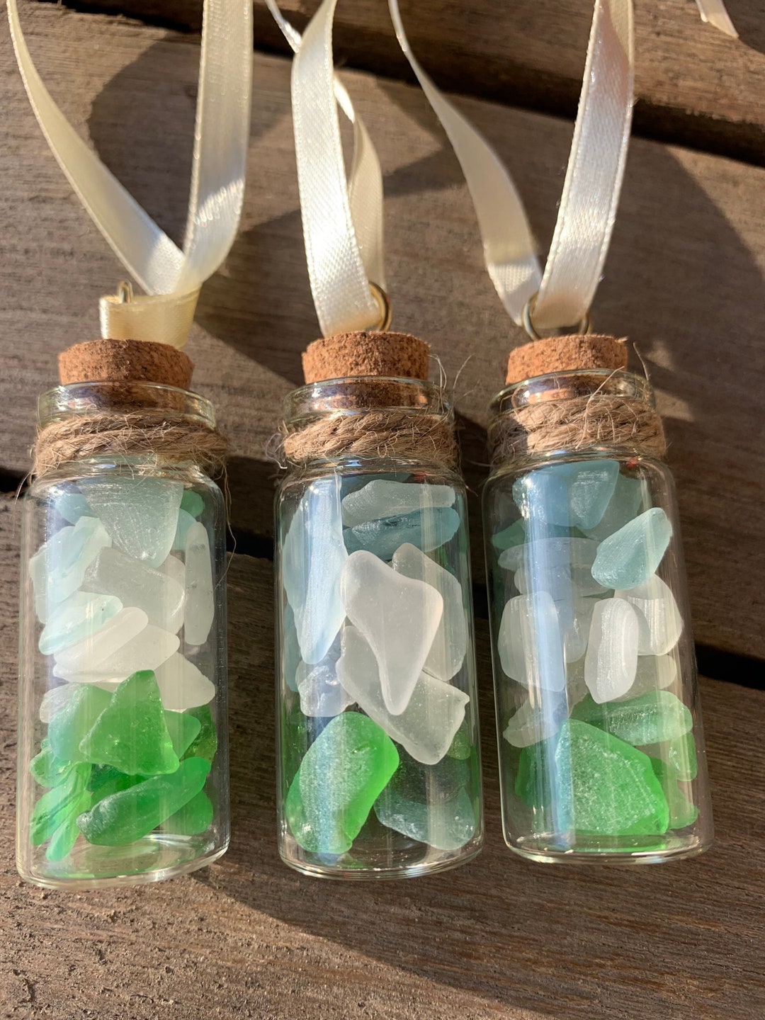 Lake Erie Beach Glass Bottles: Nautical Decor, Wedding Favor - Etsy