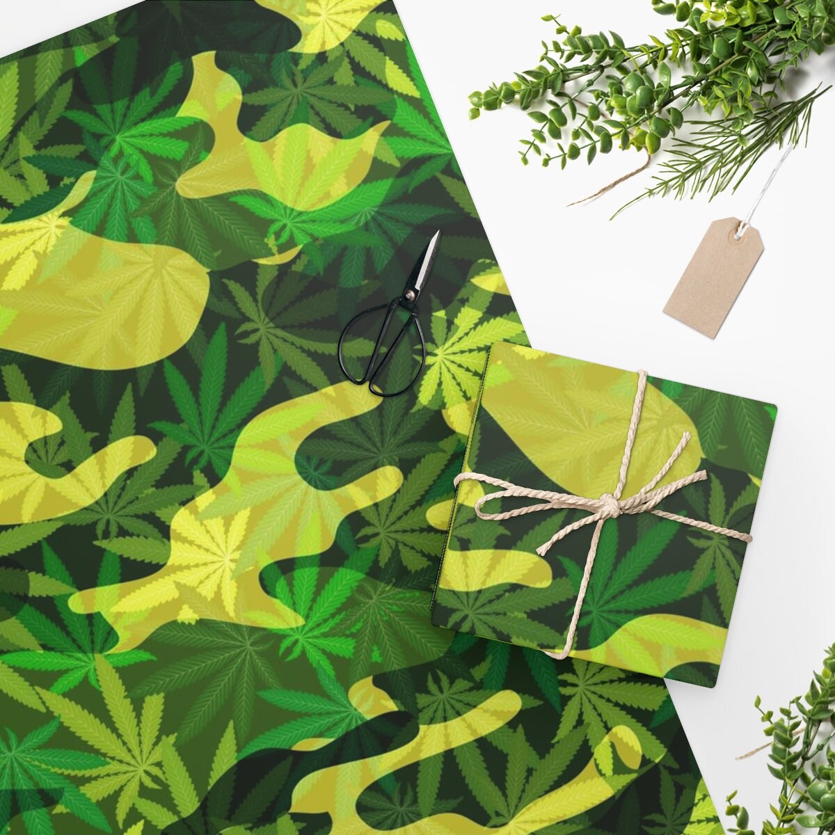 Cannabis Marijuana Wrapping Paper Gift Wrap - Etsy