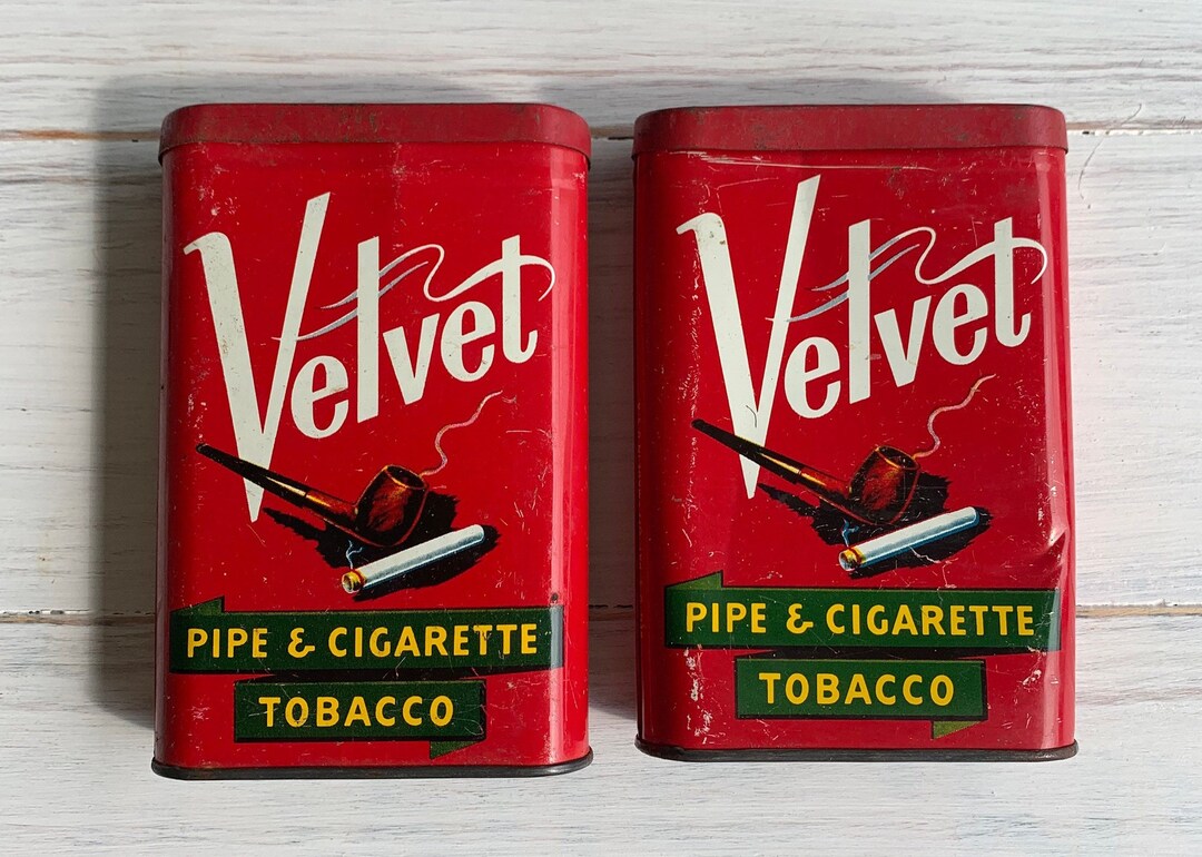 Velvet Pipe & Cigarette Tobacco Tins Vintage Collectable Nostalgia ...