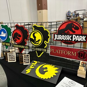 Jurassic Park Woodcut Home Decor Wall Art Sign for Fans of Jurassic ...