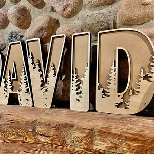 Forest Letters | Woodland Nursery | Nursery Decor | Custom Letters ...