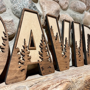 Forest Letters | Woodland Nursery | Nursery Decor | Custom Letters ...