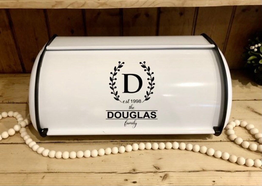 Metal Bread Box Farmhouse Kitchen Housewarming Gift Vintage Bread Box ...