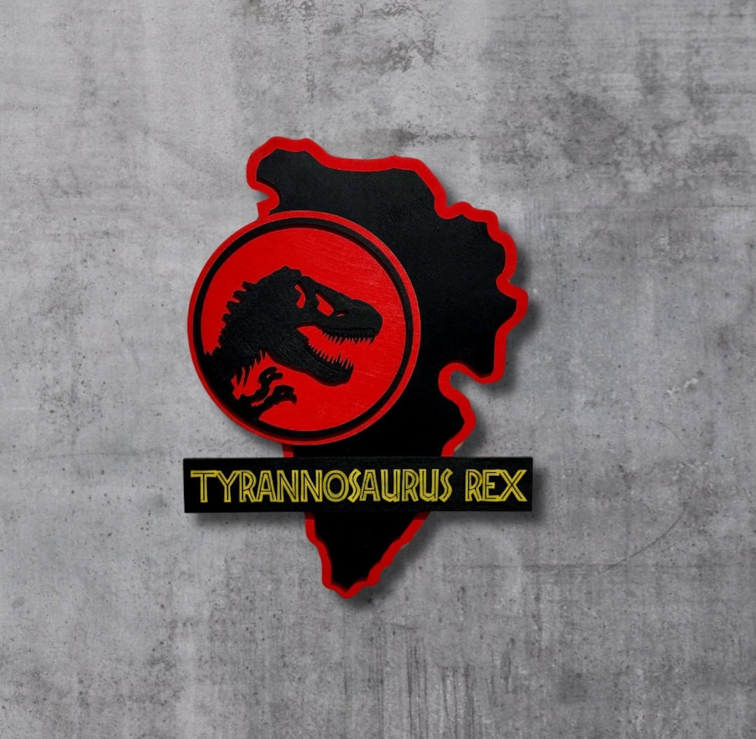 Jurassic Park Woodcut Home Decor Wall Art Sign for Fans of Jurassic ...