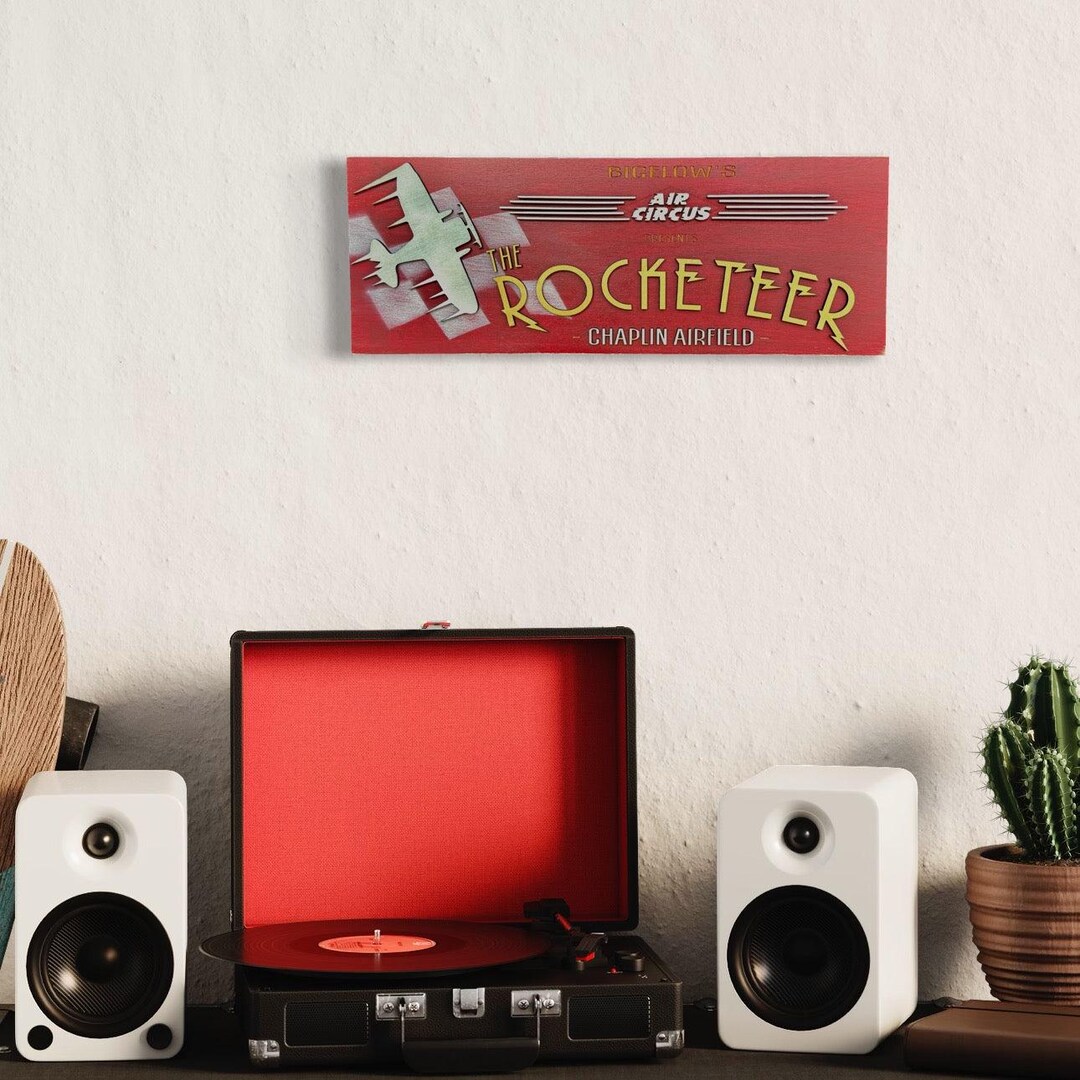 Rocketeer Wall Art| Air Circus | Wood Sign | Movie Decor | Cliff Secord ...