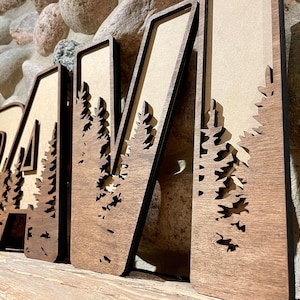 Forest Letters | Woodland Nursery | Nursery Decor | Custom Letters ...