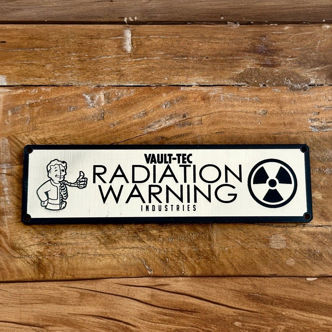 Fallout Radiation Warning Plaque - Etsy
