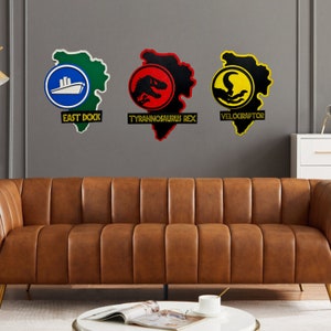 Jurassic Park Woodcut Home Decor Wall Art Sign for Fans of Jurassic ...