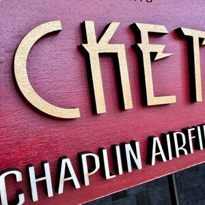 Rocketeer Wall Art Bigelow's Air Circus Wood Sign Movie Decor Cliff ...