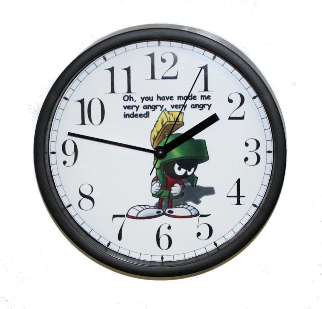 Marvin the Martian Round Clock - Etsy