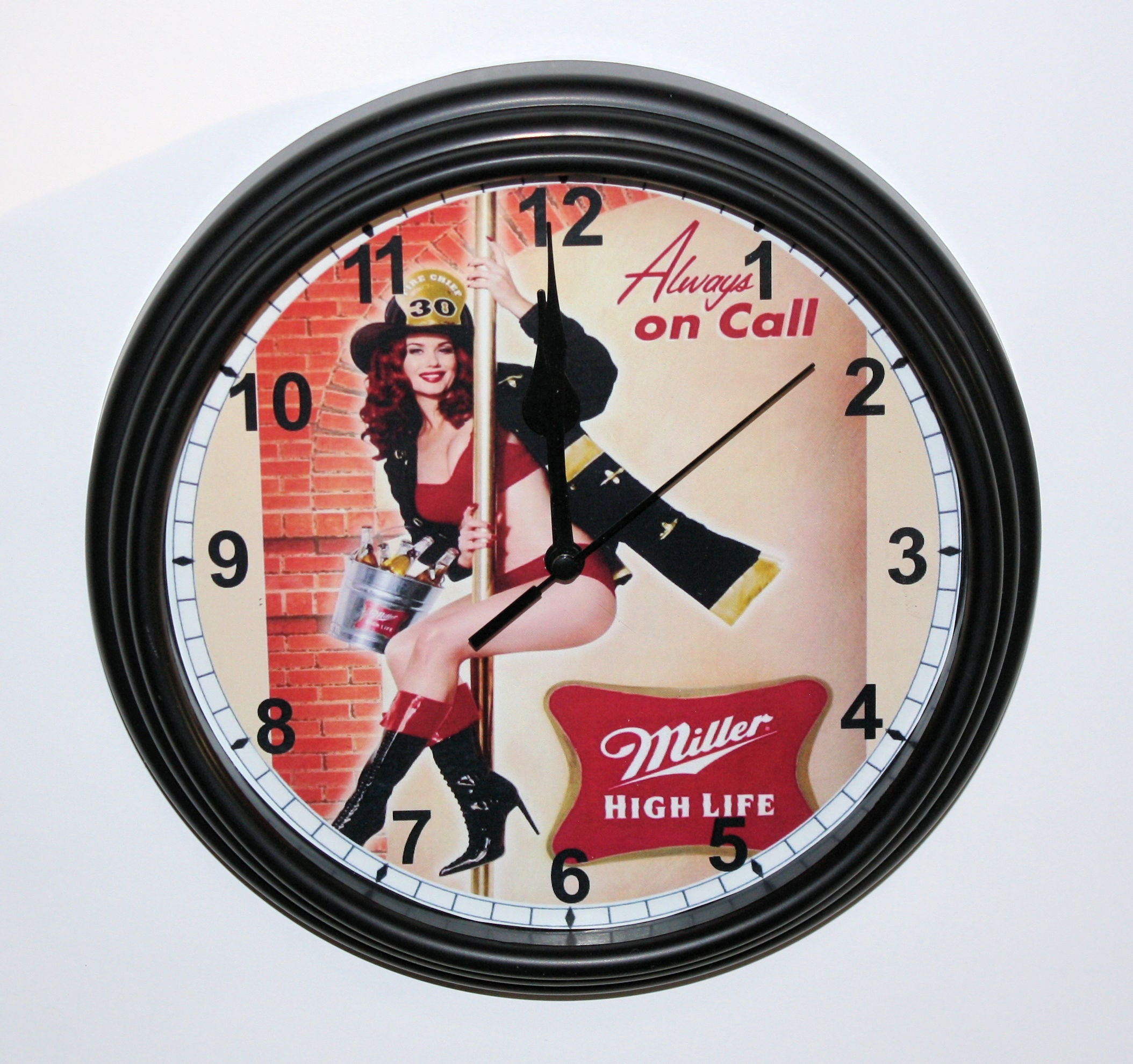 Miller High Life Fire Dept. Round Clock - Etsy