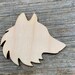 Wooden Wolf Shape, Wolf Head, Various Sizes, for Crafts , Forest ...