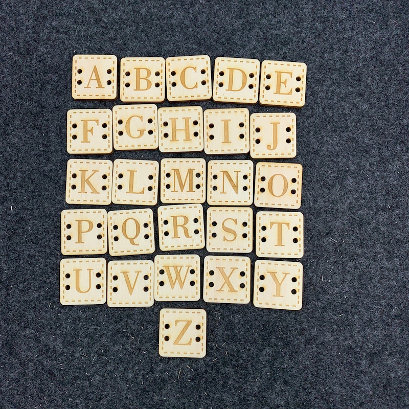 Alphabet Buttons - Etsy