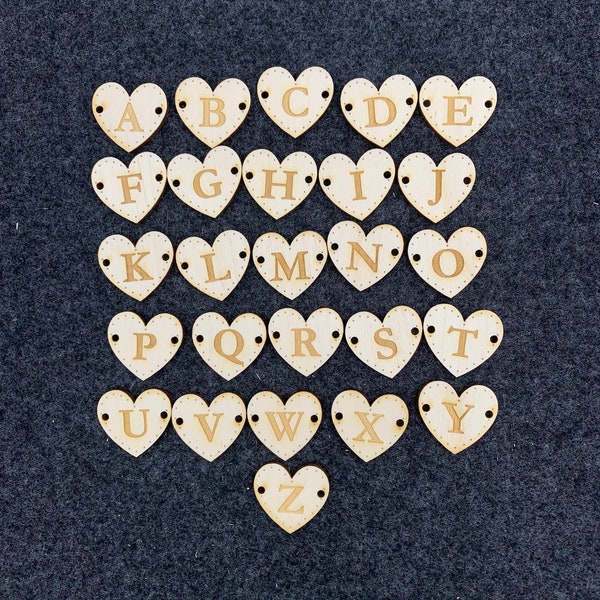 Alphabet Buttons - Etsy