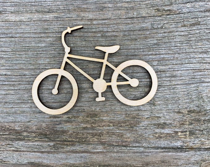 Wooden Bicycle Shape, Various Sizes, for Crafts , Decoration, Natural ...