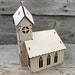 DIY Wooden Church Kit Miniature Church Model Unfinished Craft Christmas ...