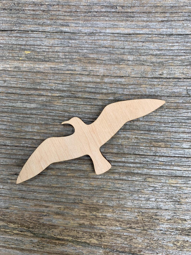 Wooden Flying Seagull, Various Sizes, for Crafts, Decoration, Natural ...