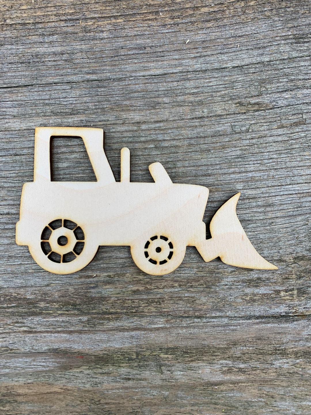 Birch Plywood Bulldozer Shape: Laser Cut Wooden Digger, Craft ...
