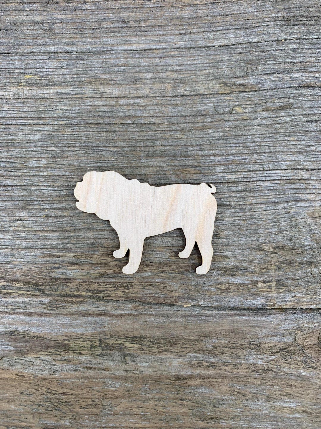 Wooden Bulldog Shape, Various Sizes, for Crafts , Decoration, Natural ...
