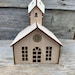 DIY Wooden Church Kit Miniature Church Model Unfinished Craft Christmas ...