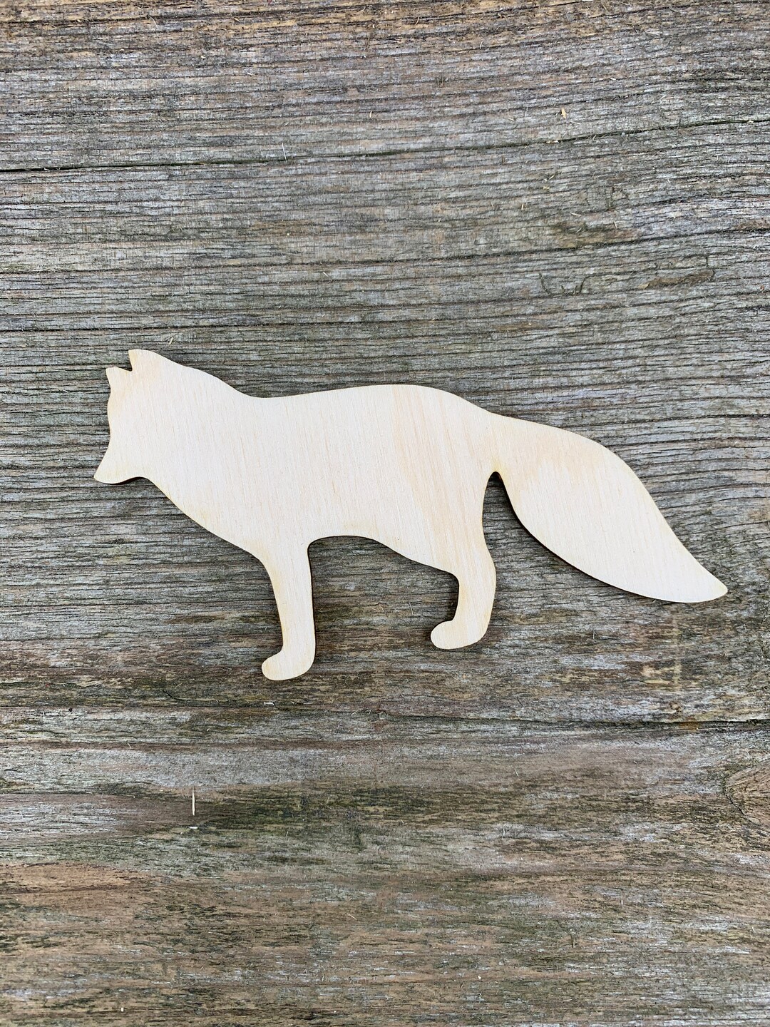 Wooden Fox Shape, Various Sizes, for Crafts , Decoration, Natural Wood ...