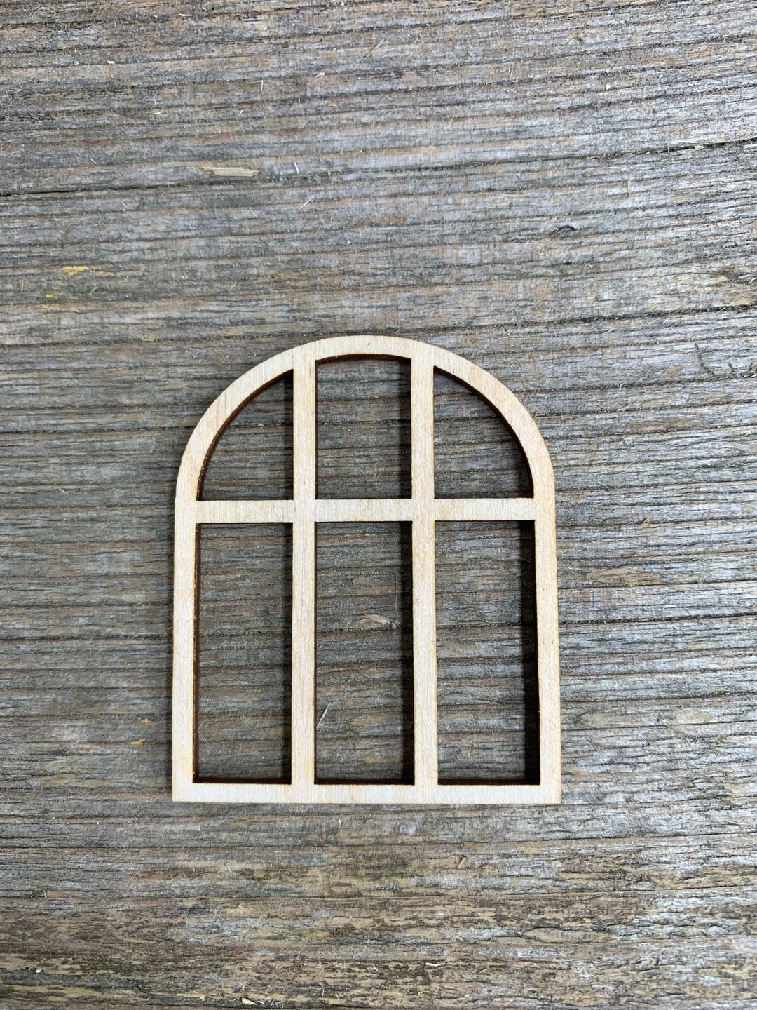 Arch Window, Wooden Window Frame, Fairy, Elf Door Window, Doll House ...