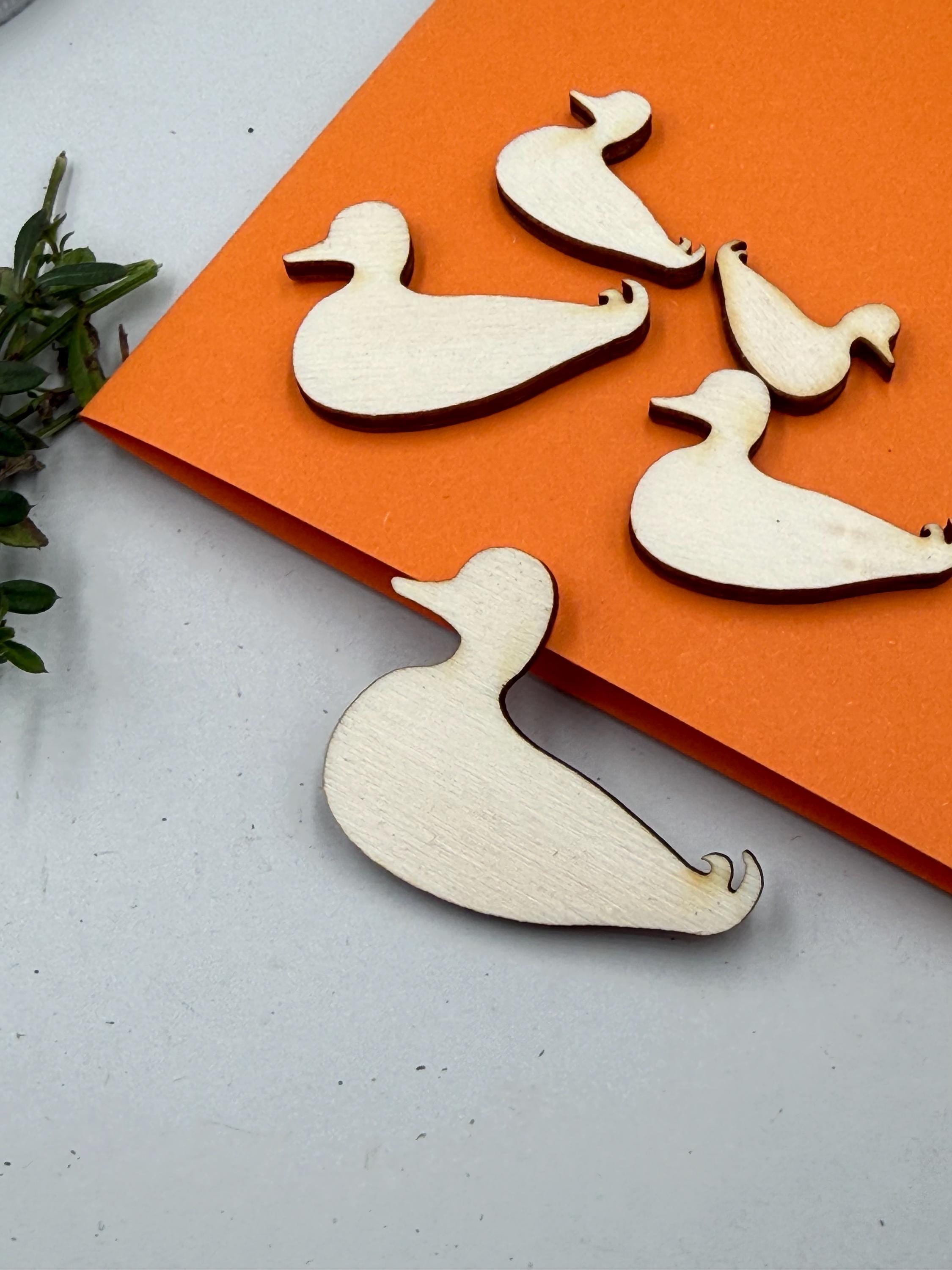 Mini Duck Wood Cutouts – Laser Cut Unfinished Craft Blanks – Poplar ...