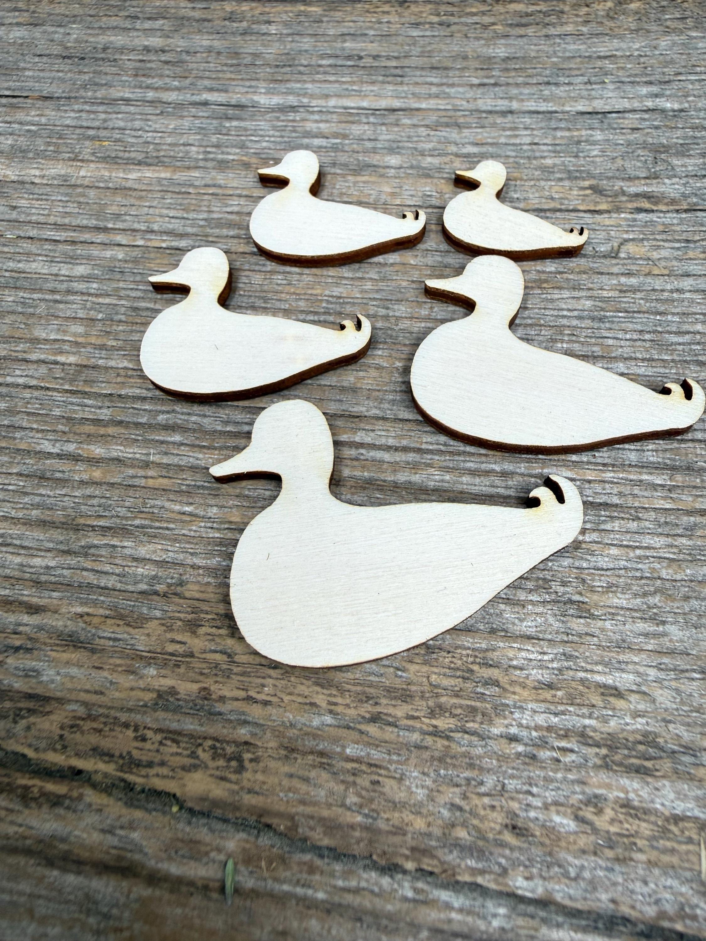 Mini Duck Wood Cutouts – Laser Cut Unfinished Craft Blanks – Poplar ...