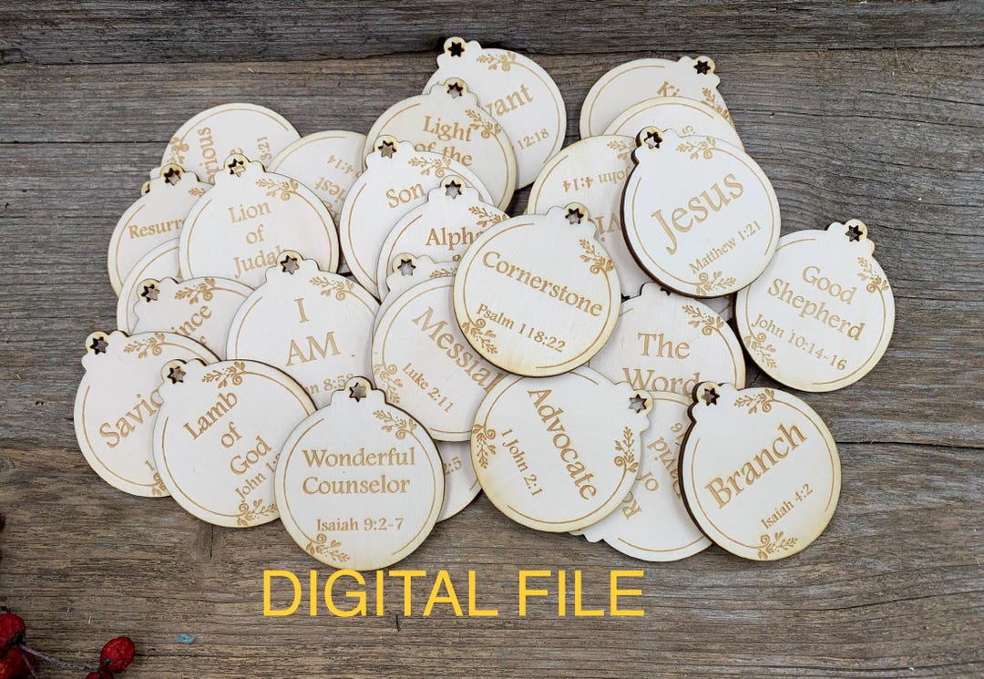 Names of God Baubles: 32 Digital Cut Files (PDF, SVG, CDR) - Etsy