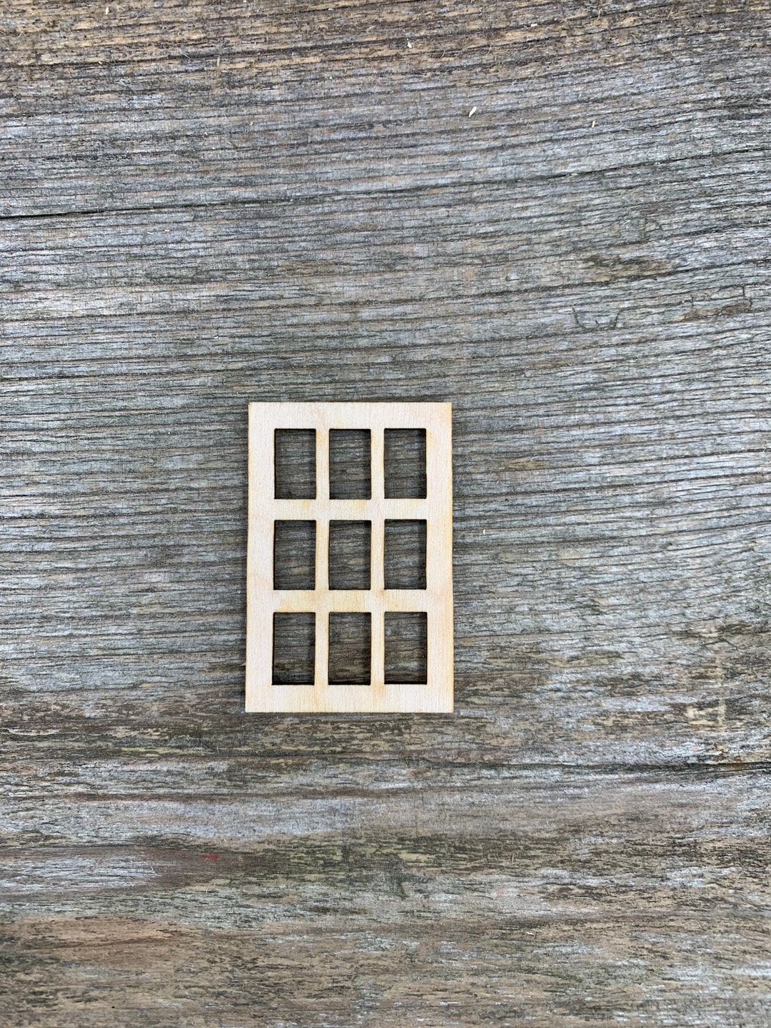 Wooden Window, 9 Pane Window, Elf Door Window, Window Frame, Doll House ...