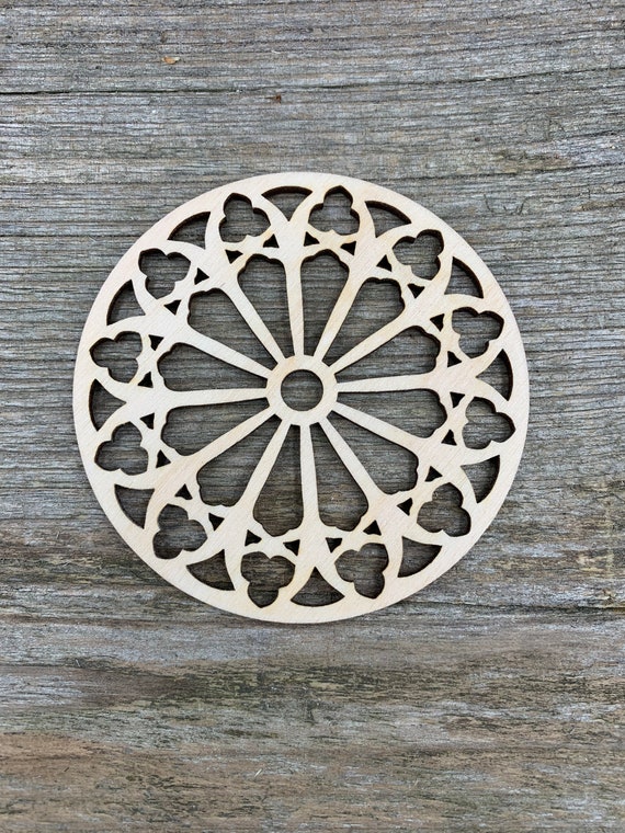 Wooden Rose Gothic Window Window Church Window Various - Etsy