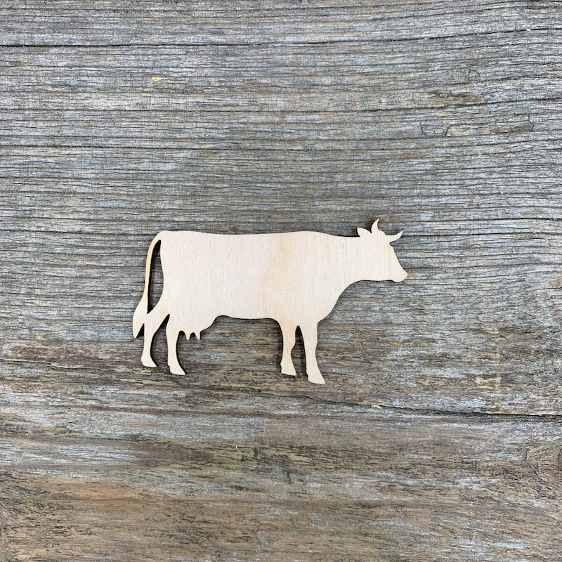 Wooden Cow - Etsy