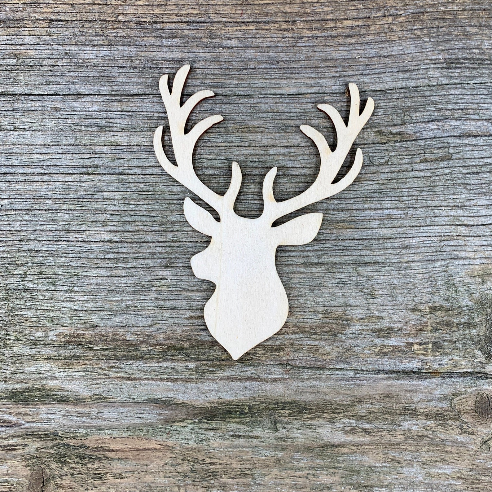 Wooden Deer Shape, Wooden Stag, Antlers, Various Sizes, for Crafts ...