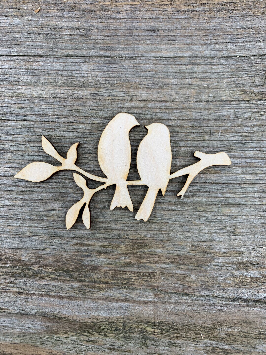 Wooden Bird Shape, Love Birds, Birds on Branch, Various Sizes, for ...