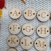 Wooden Letter Buttons, Alphabet, Tags, 3 Cm - 1.18", Natural Wood ...