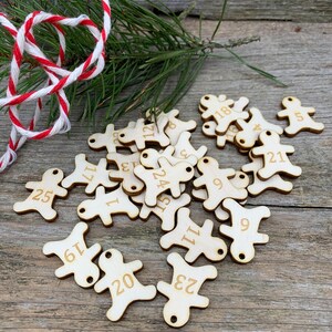Countdown to Christmas, Advent Calendar Gingerbread Man Wooden Number ...