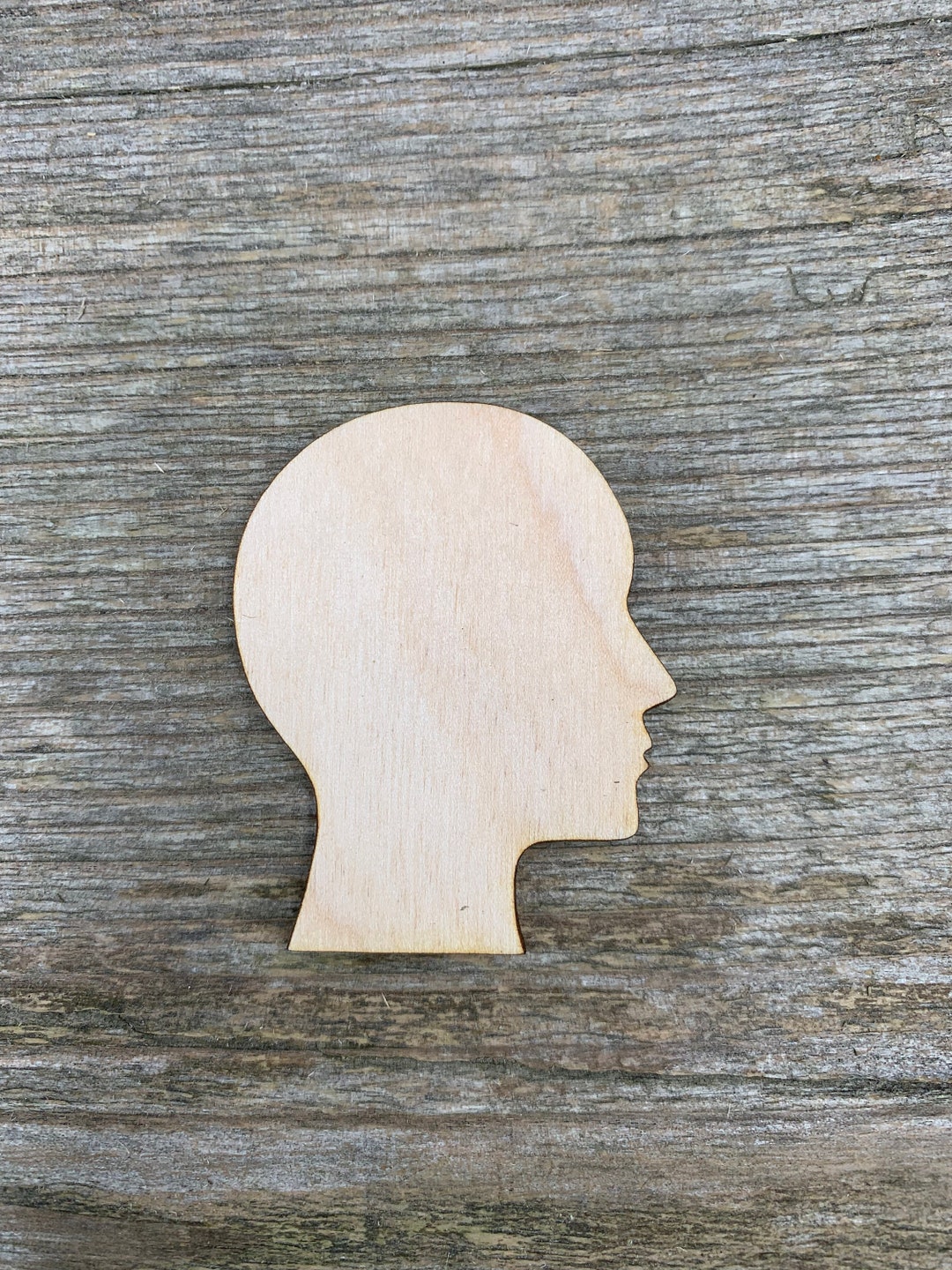 Wooden Human Head Shape, Face Profil Side, Various Sizes, for Crafts ...