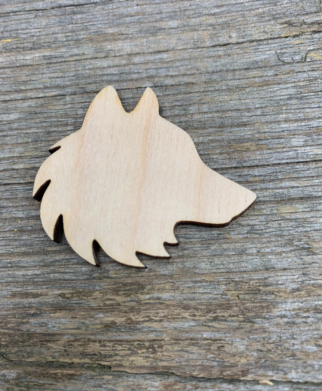 Wooden Wolf Shape, Wolf Head, Various Sizes, for Crafts , Forest ...