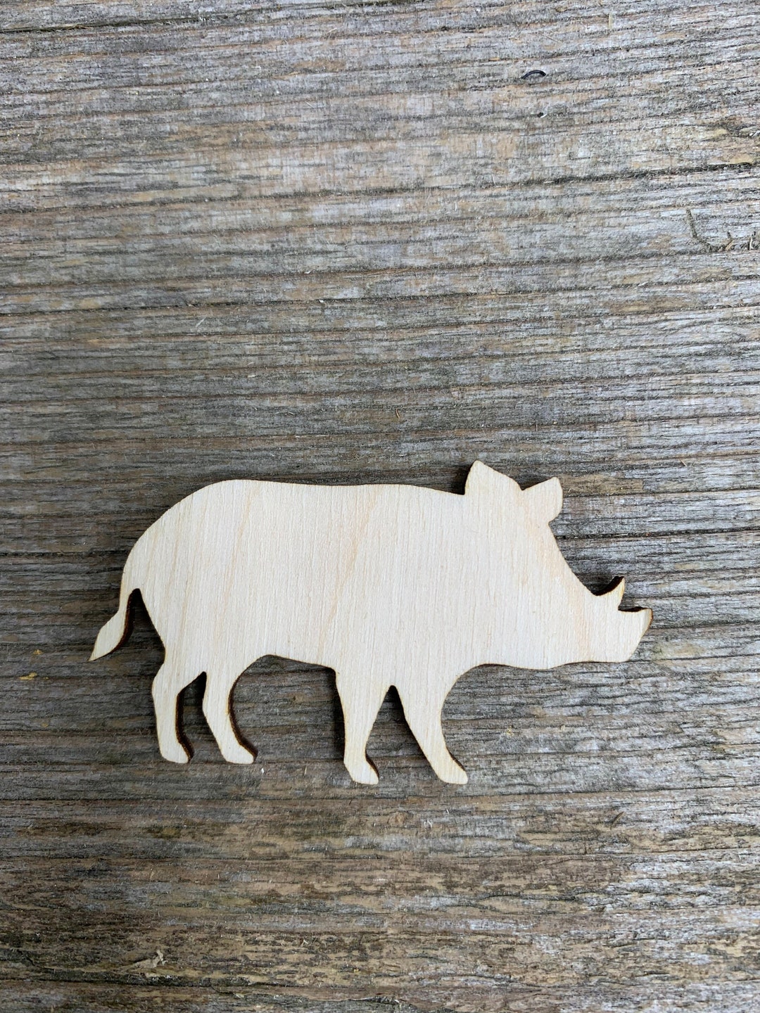 Wooden Wild Boar Shape, Various Sizes, for Crafts , Forest Animals ...
