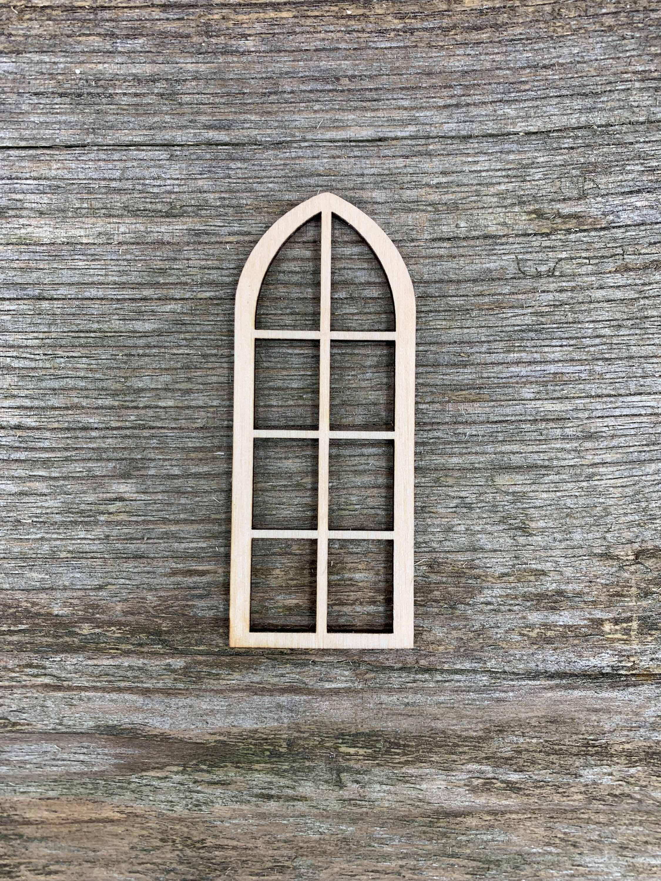 Birch Plywood Church Window: Gothic Arch, Dollhouse Crafts - Etsy