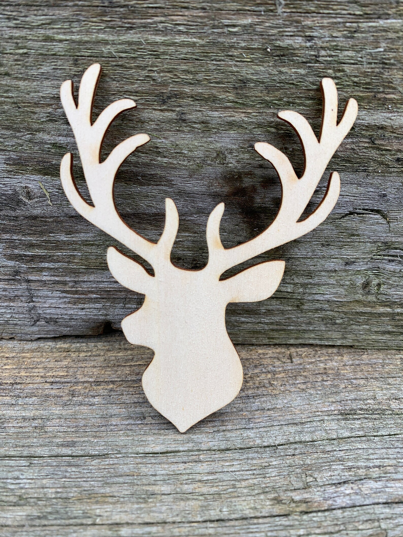 Wooden Deer Shape, Wooden Stag, Antlers, Various Sizes, for Crafts ...